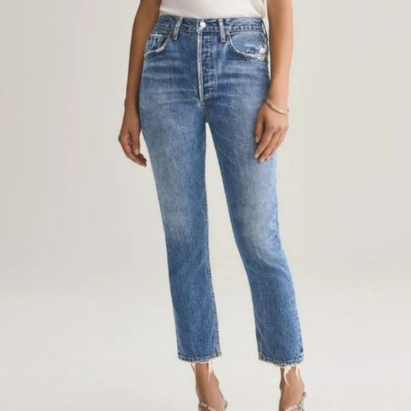 Agolde | Jeans | Agolde Riley High Rise Straight Crop Jeans Size 28 ...